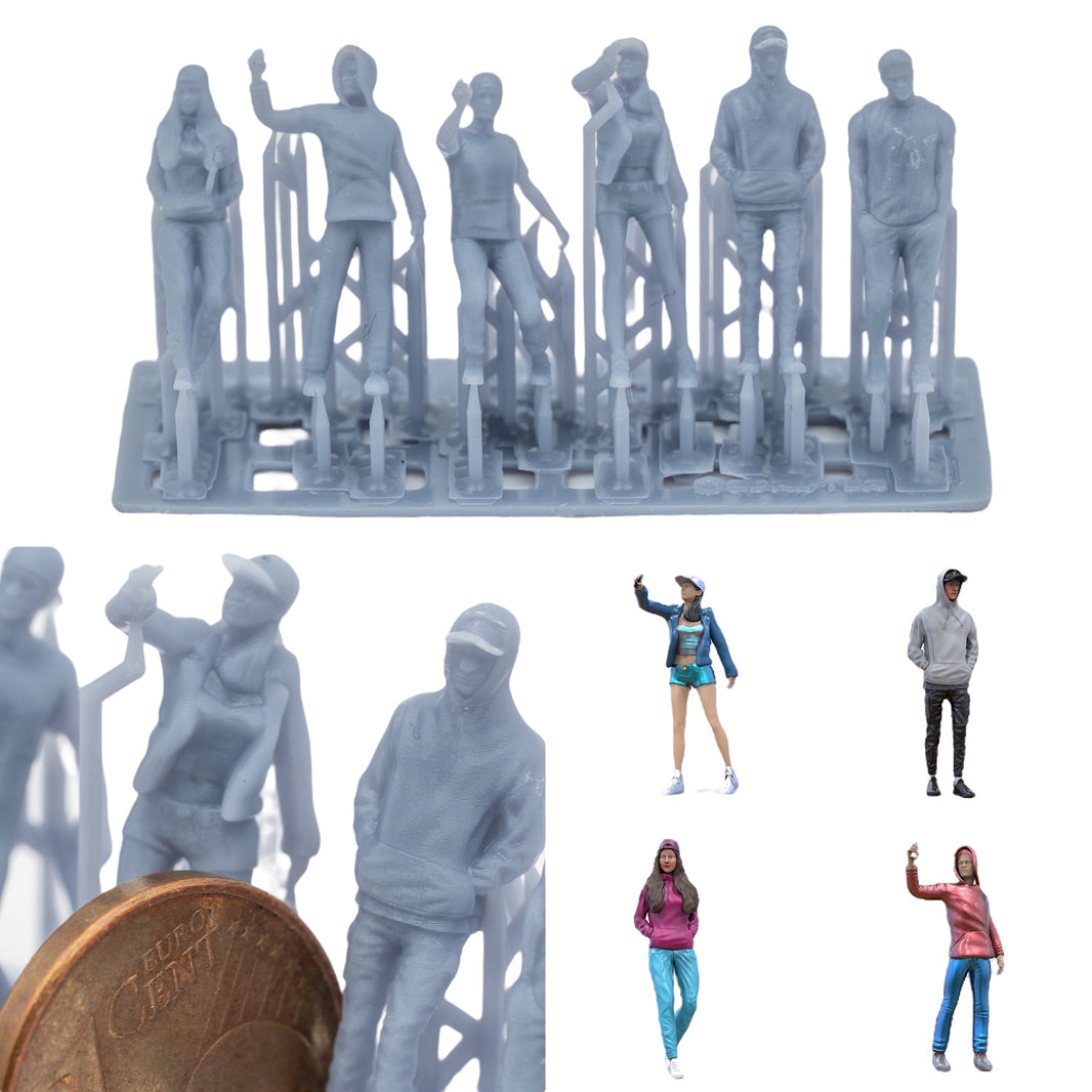 H0 Miniatur Figuren für Modelleisenbahnen, Modellbau und Diorama – 3drifter