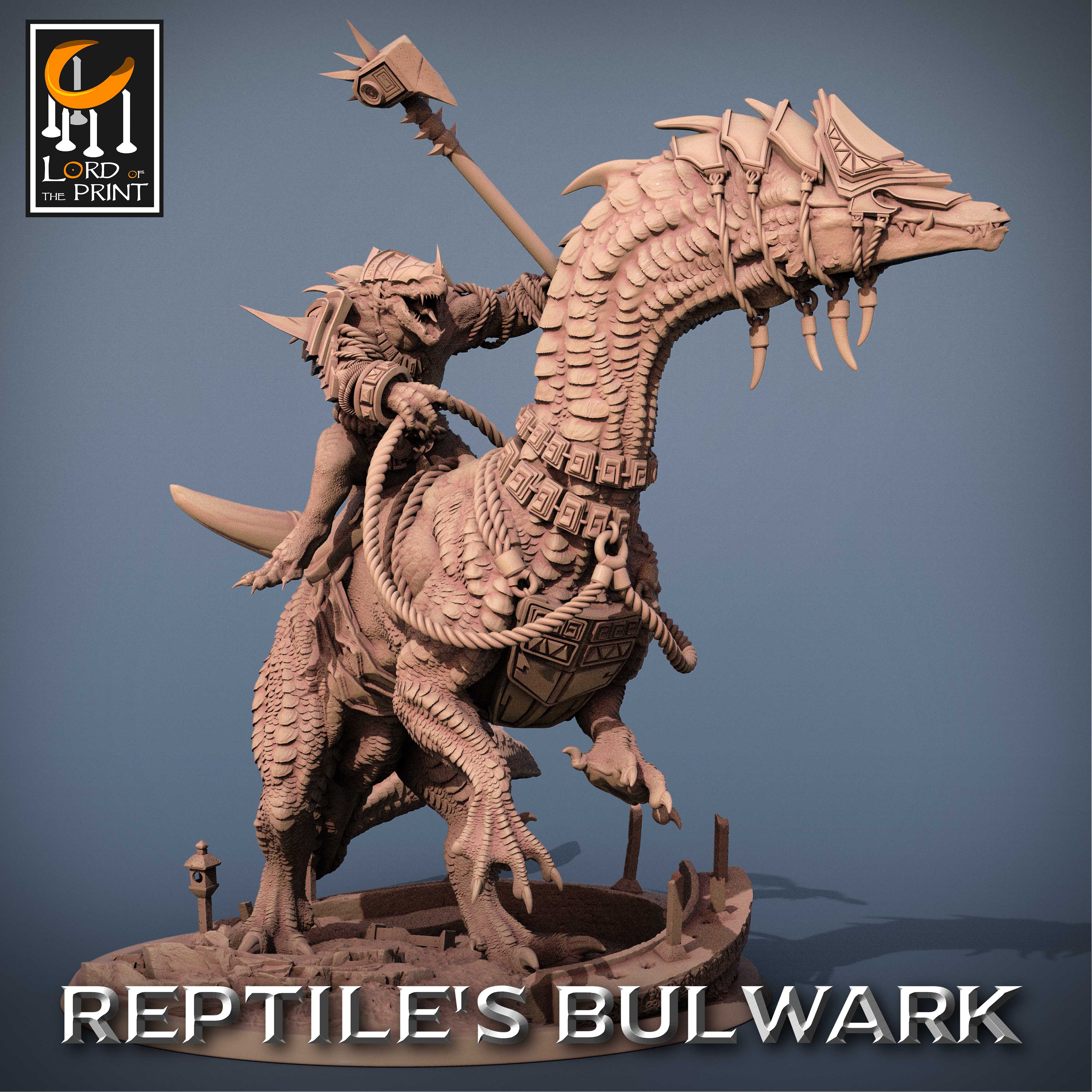 Lizardfolk Reiter - Echsen Krieger auf Dinosaurier Reittier (C8) – 3drifter