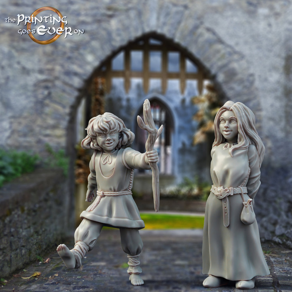 Medieval Knight Figures Villagers Children - 75mm Models - Medieval To ...
