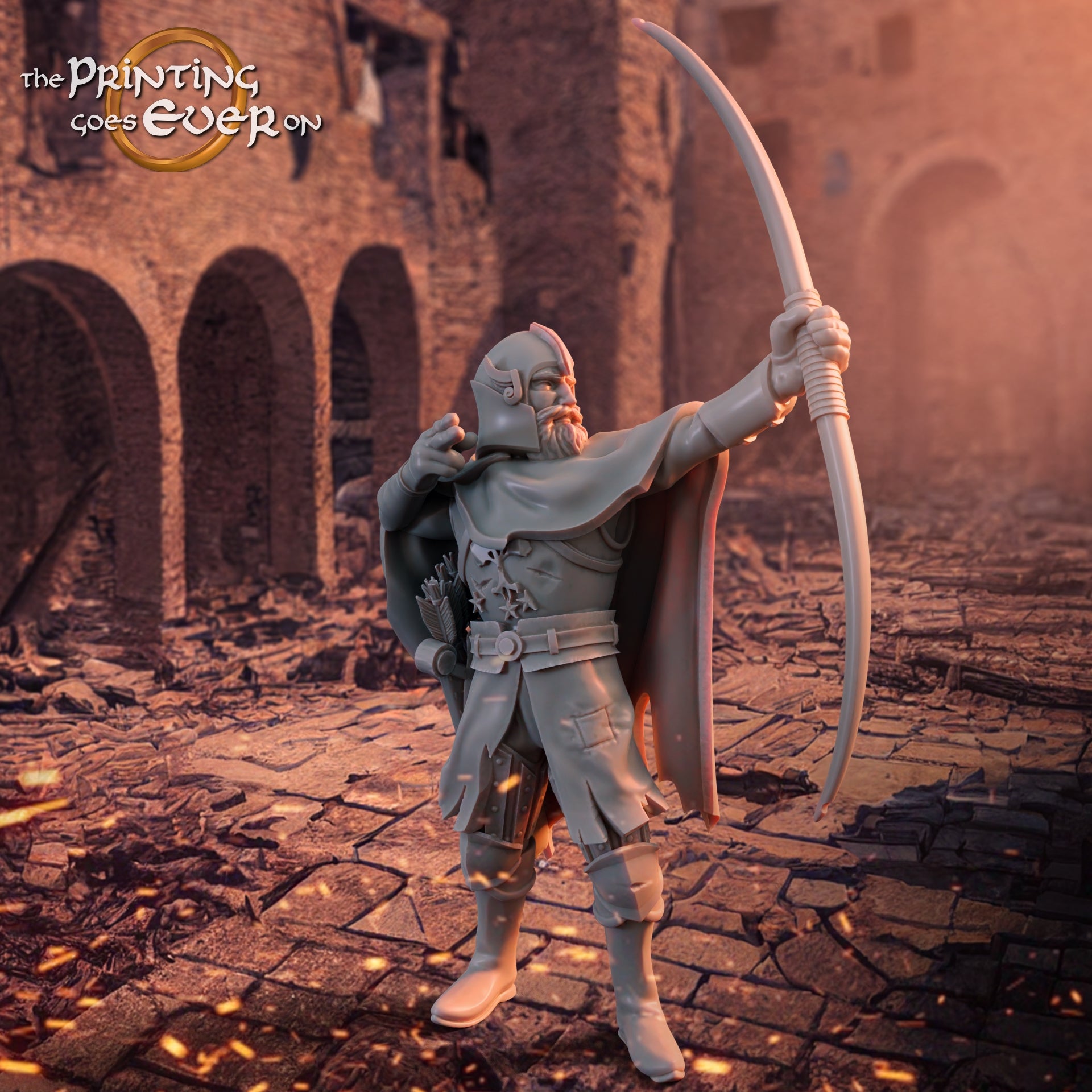 Diorama Figur: Mittelalterliche Ritter Figuren Ritter Bogenschütze Vet ...