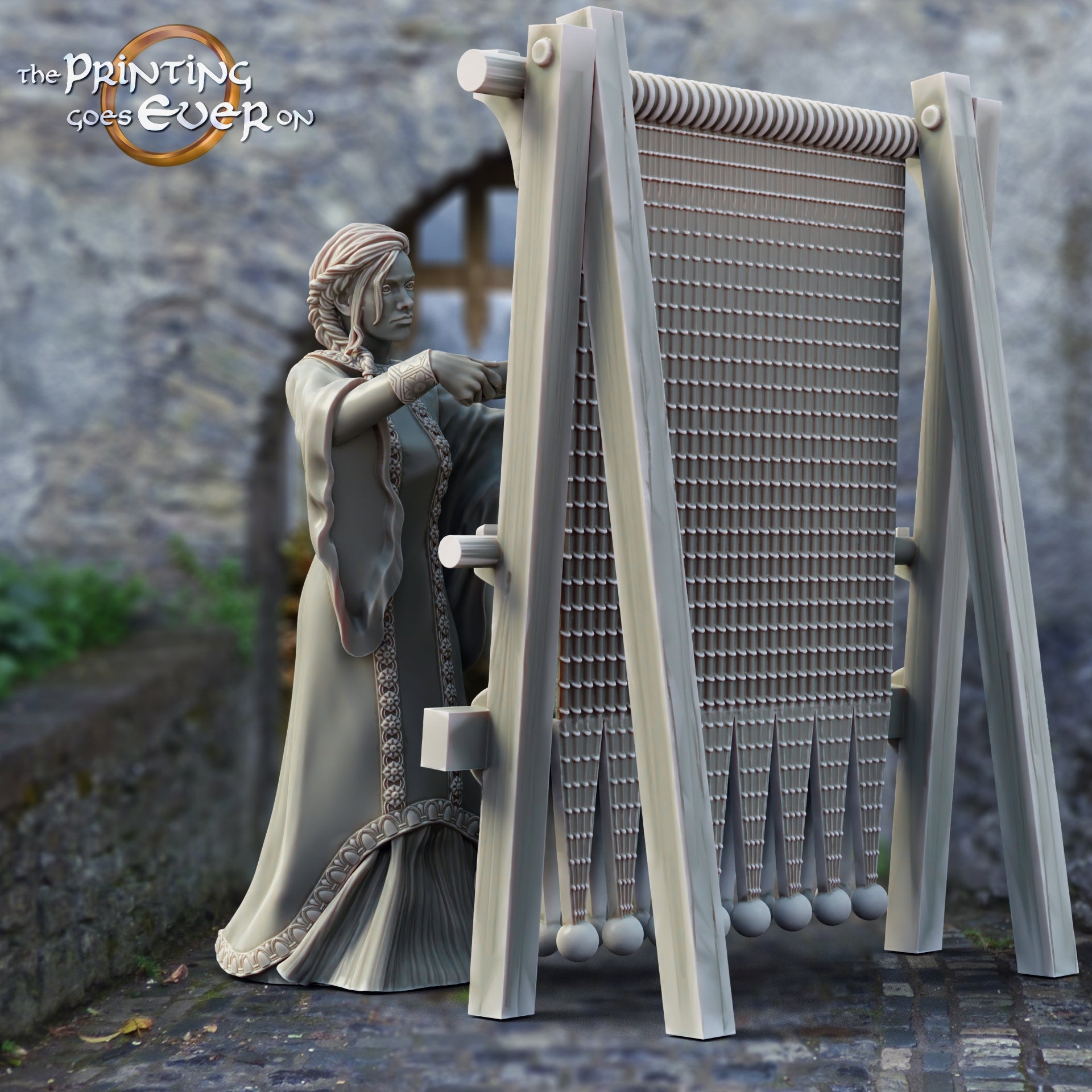 Medieval Knight Figures Villager Weaver Medieval Town (No. 25_10d ...